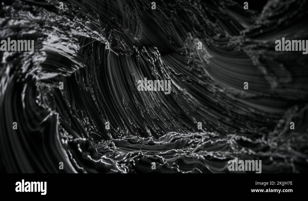 Black and White Modern Abstract Looping Topographical Texture ...