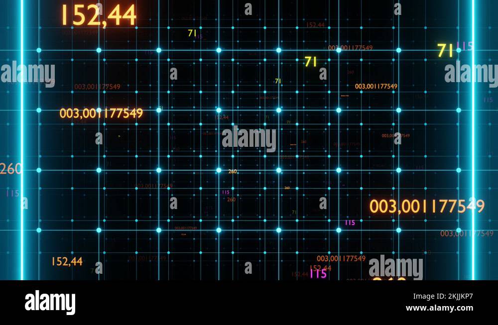 Digital Fly Code Background Loop Big Data Code Network 4k Loop Animation Stock Video Footage