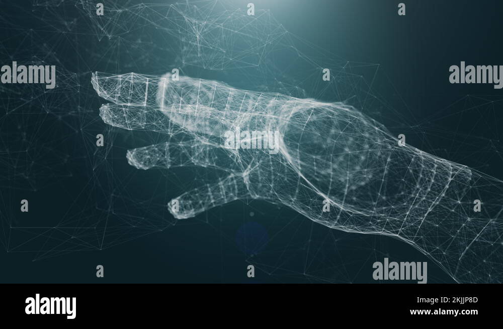 Digital human hand, concept of AI, neural network, cyber life Stock ...