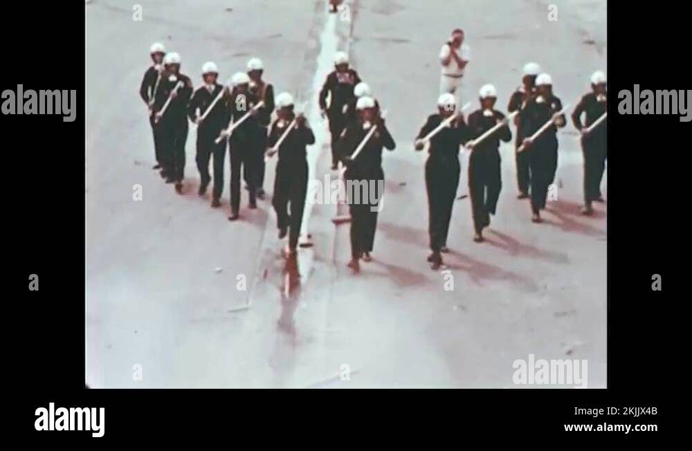 The final scene from a 1960s film about mob and riot control measures ...