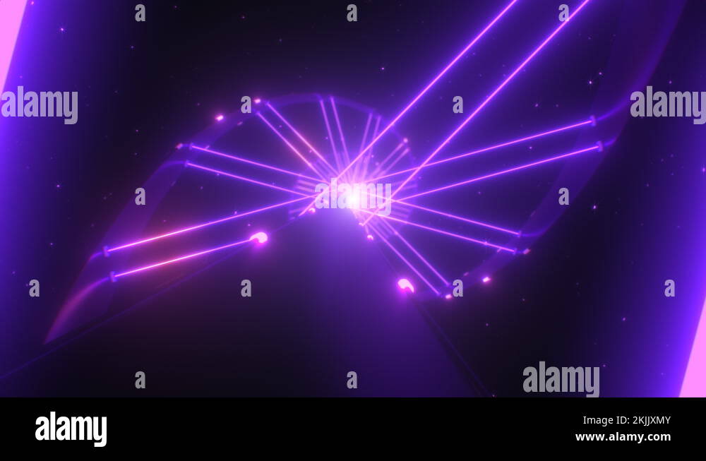 Futuristic Sci-Fi Spiral and Neon Laser Beams Glow in Outer Space Stock ...