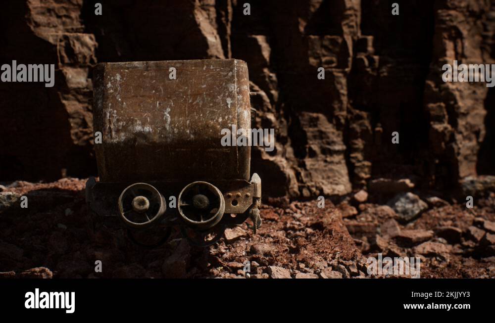 abandoned gold mine trolley used to cart ore during the gold rush Stock ...