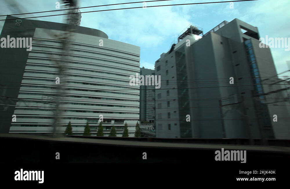 18 Train in JapanTrain in Japan- urban view from the train's window ER ...