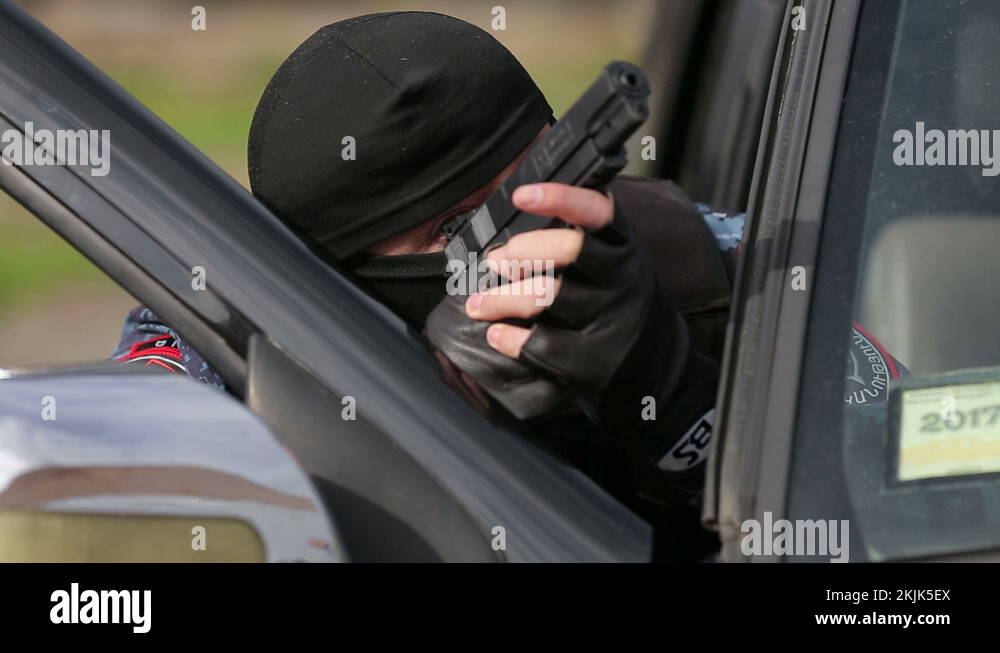 Police special forces surround a building with terrorists Stock Video ...