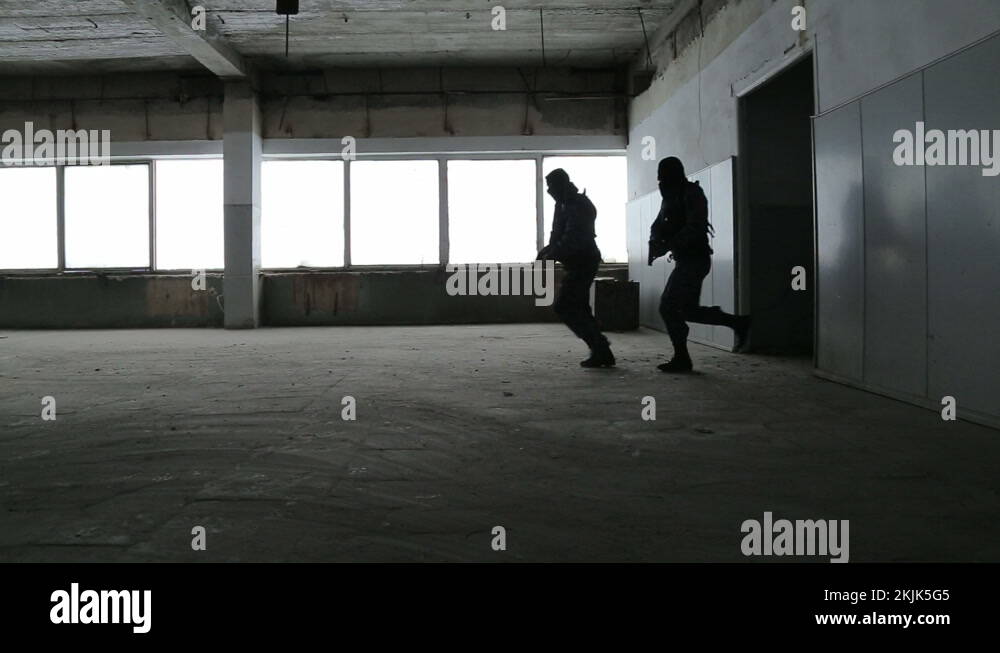 Special forces of police enters the building Stock Video Footage - Alamy