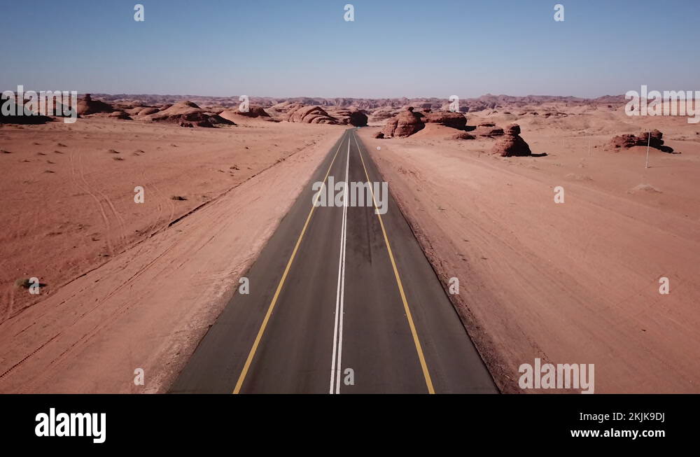 Saudi desert road aerial Stock Videos & Footage - HD and 4K Video Clips ...