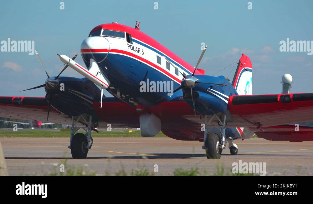 old aircraft douglas dc3 converted to basler bt67 static display Stock ...