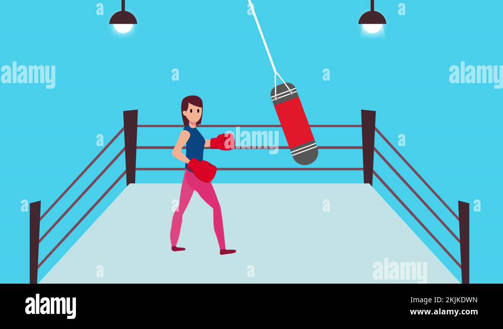 Woman boxing cartoon Stock Videos & Footage - HD and 4K Video Clips - Alamy