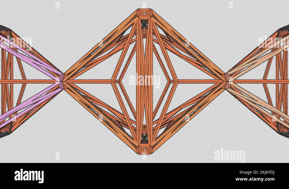 Octahedron Construction Structure Evolving Loop Animation Stock Video