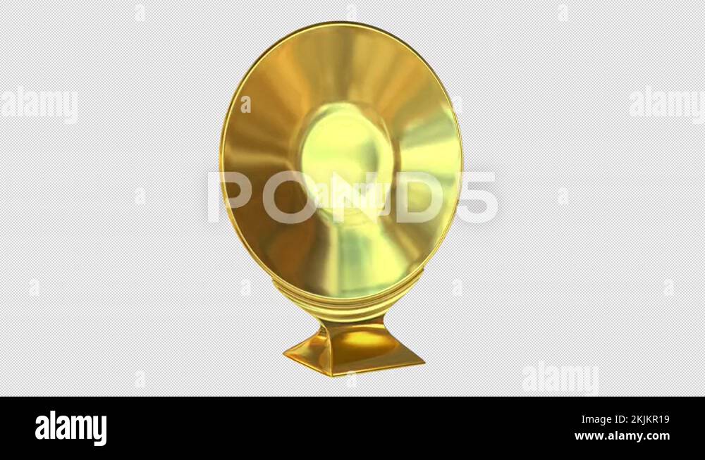 Animated spinning all gold plate trophy with gold stand Stock Video ...