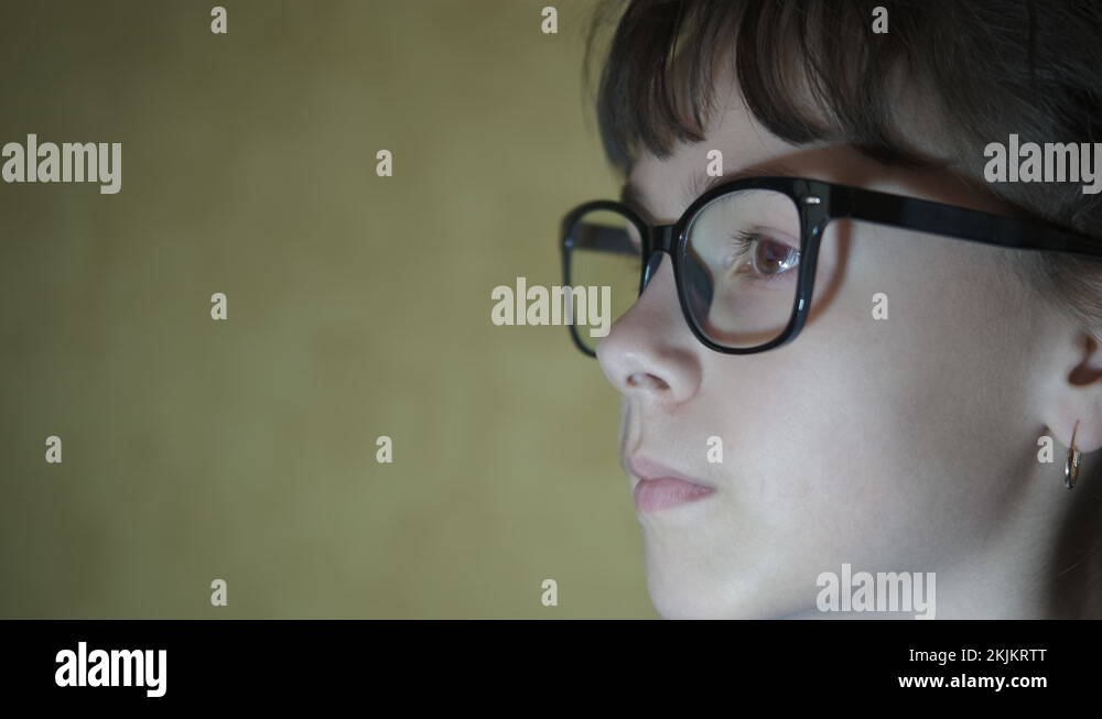 Portrait girl looking monitor screen Stock Videos & Footage - HD and 4K ...