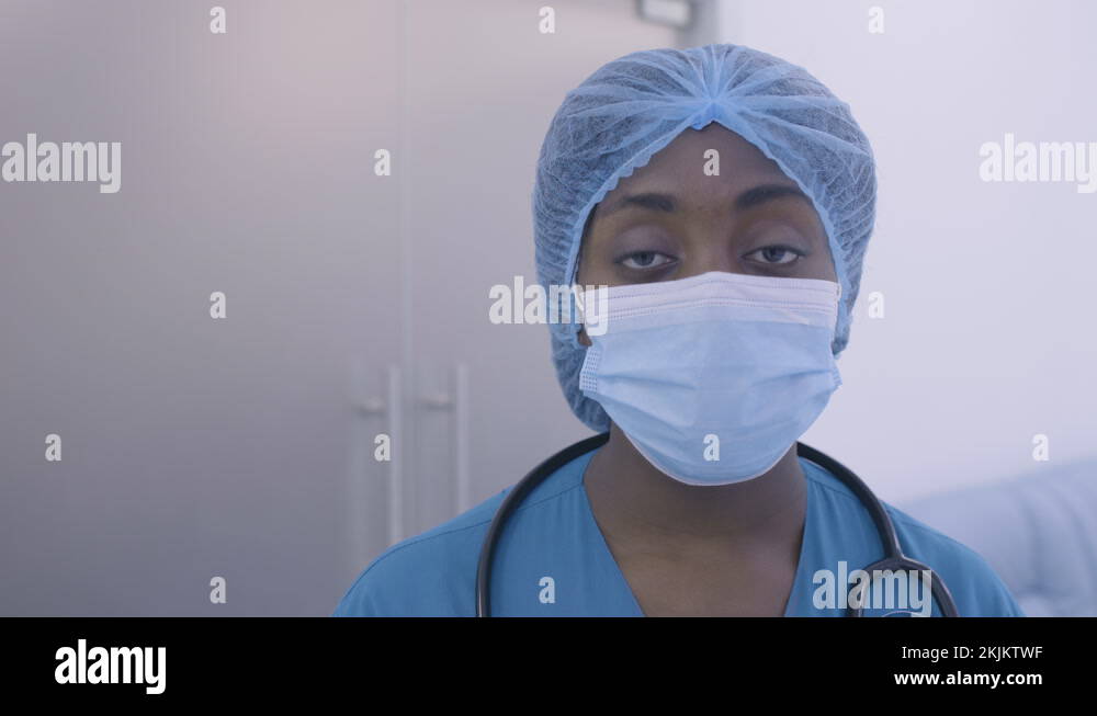 Sad face of overworked black medical worker, doctor exhausted after ...
