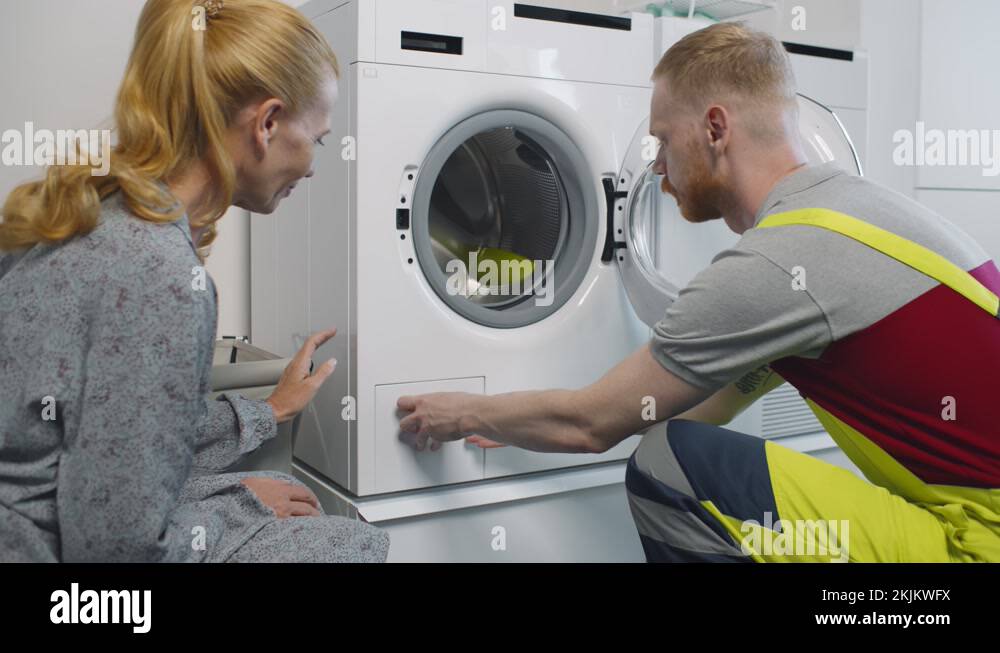 Woman repair service washing machine Stock Videos & Footage - HD and 4K ...