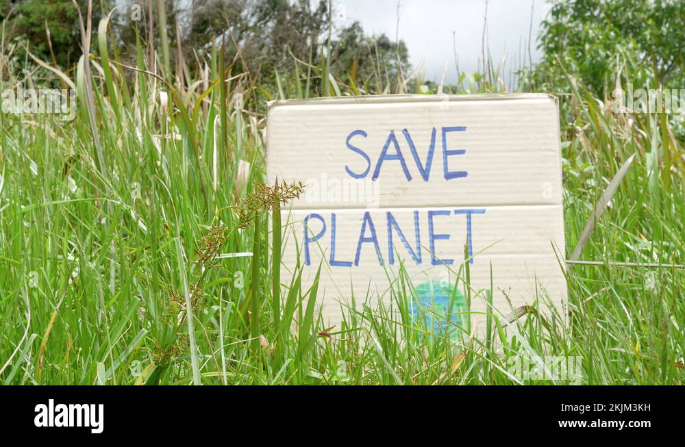 The nature conservation sign on nature background. World Environment ...