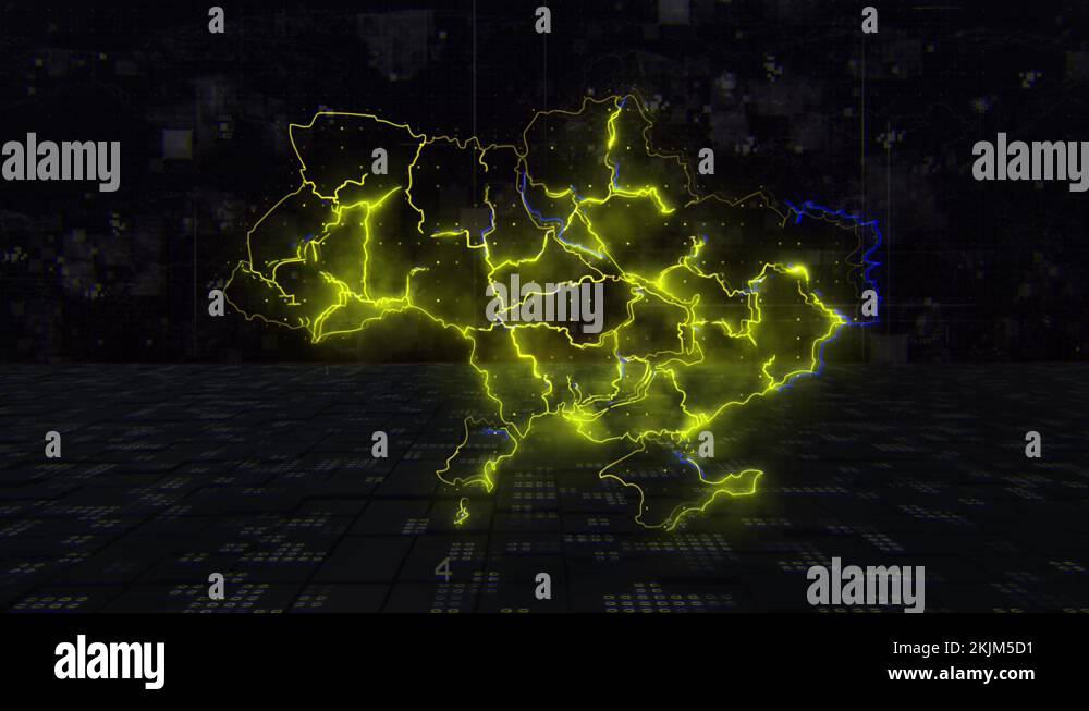 Ukraine Map Hi-tech background 4k loop Stock Video Footage - Alamy