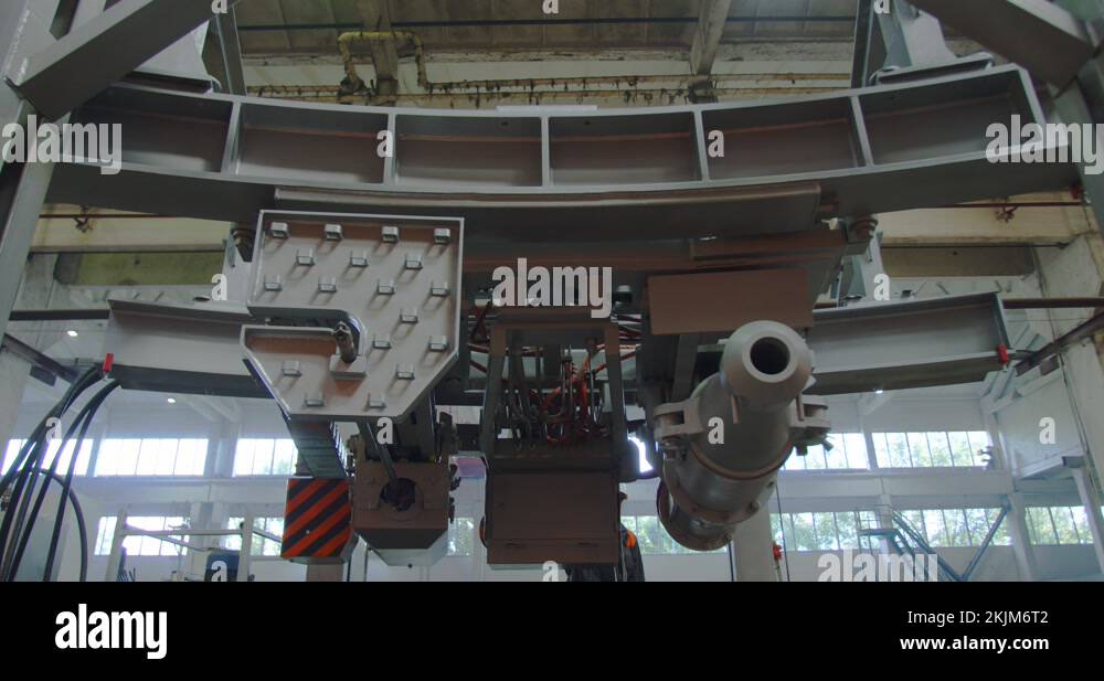 Stationary tap hole drilling machine and a mud gun machine, blast ...