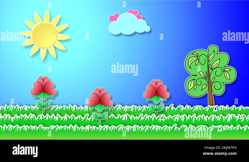 Cartoon nature sun clouds grass Stock Videos & Footage - HD and 4K ...