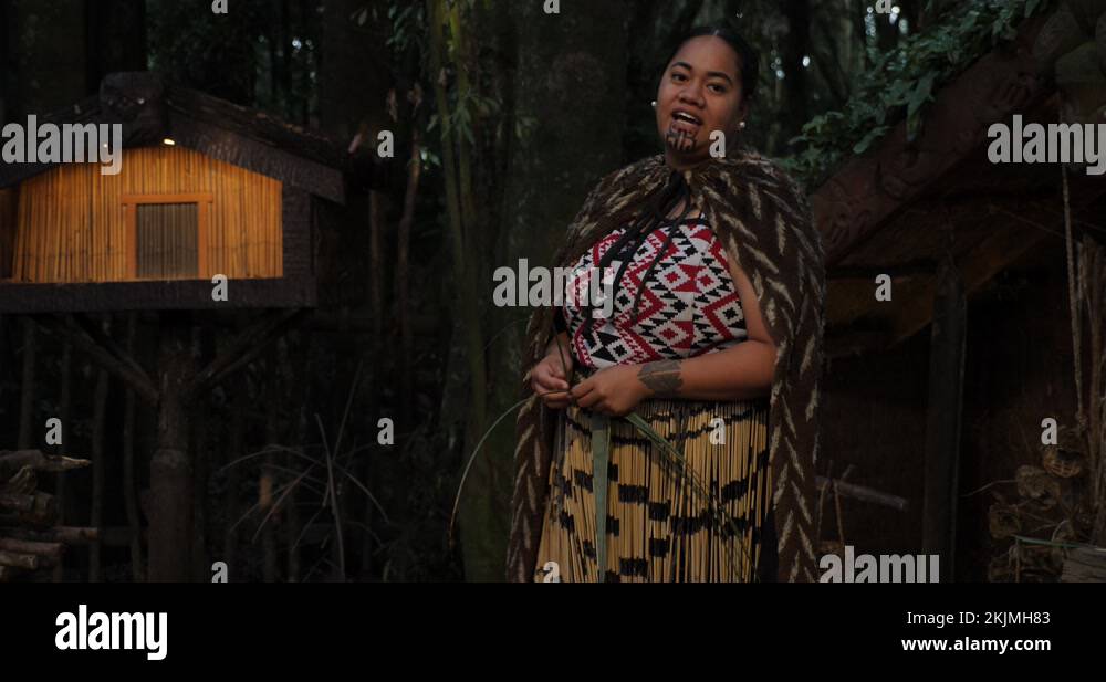 Maori tribes traditional greeting show. Vicinity of Rotorua town, New ...