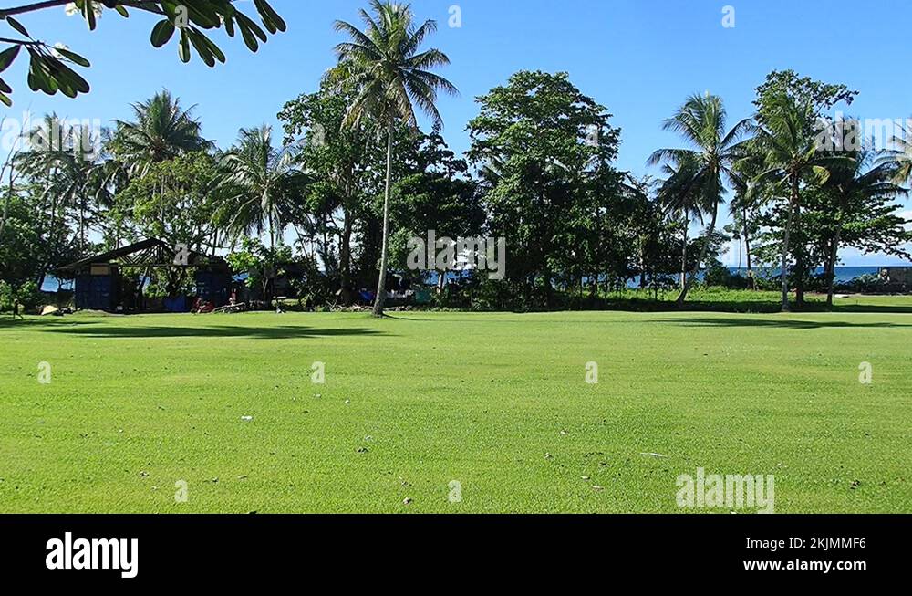 Lush green golf course in Kokopo PNG Papua New Guinea Stock Video ...