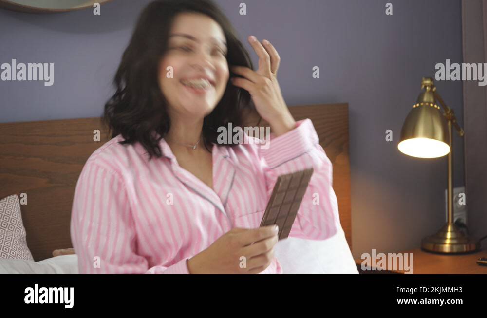 Woman Eating Chocolate In Bed Stock Videos And Footage Hd And 4k Video