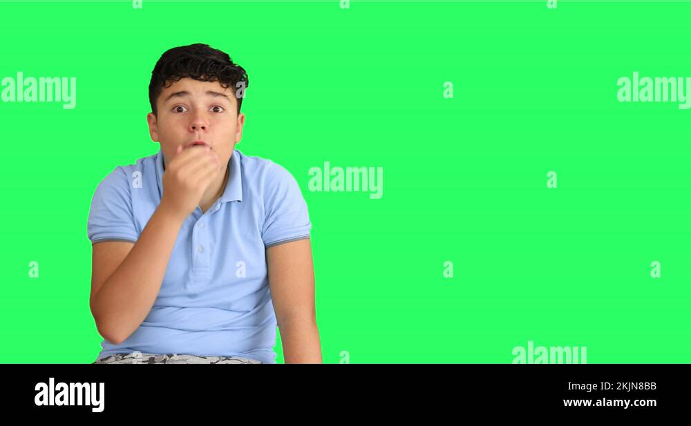 Teenage Boy Reacting Shock Surprise Reaction Face Emotion Stock Video ...