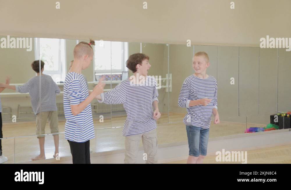 Beautiful kids learn pantomime at pantomime theater Stock Video Footage ...