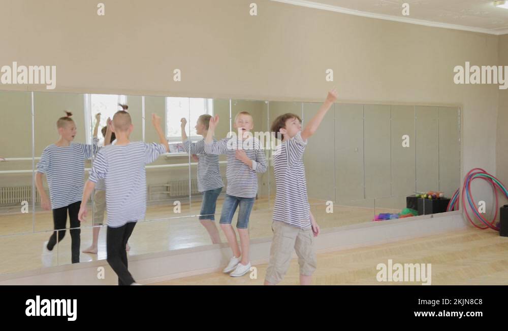 Beautiful kids learn pantomime at pantomime theater Stock Video Footage ...