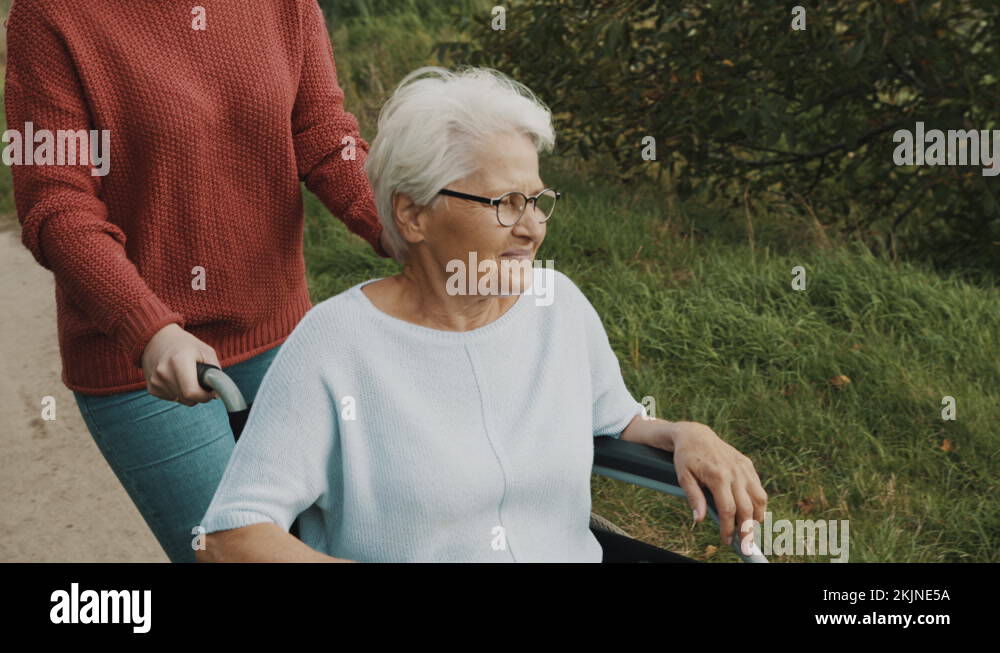 Pushing grandma in wheelchair Stock Videos & Footage - HD and 4K Video ...
