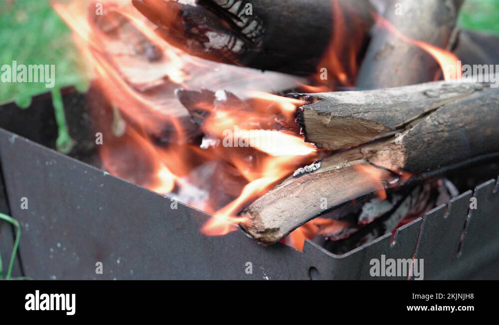 Cooking, oriental cuisine, forest fires, arson concept - lighting fire ...