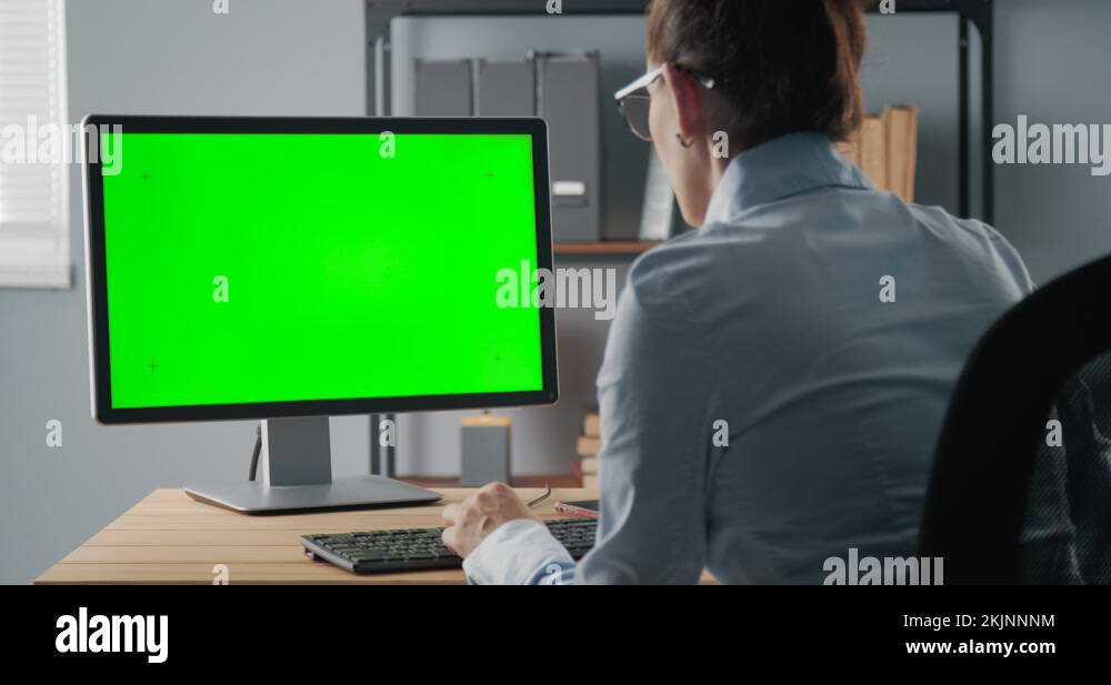 Woman typing computer back view Stock Videos & Footage - HD and 4K ...