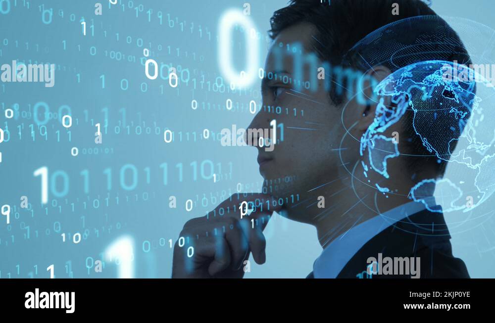 Digital transformation concept. Binary code. AI (Artificial Intelligence) concep Stock Video ...