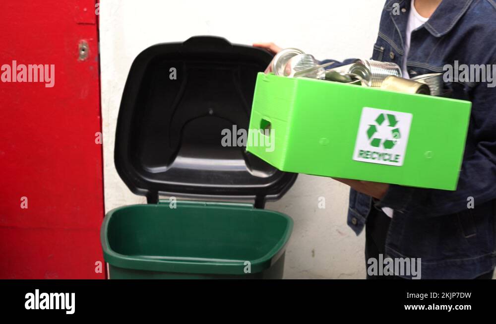 Scrap Metal Collection Bin. Empty Metal Cans Collection and Recycling ...