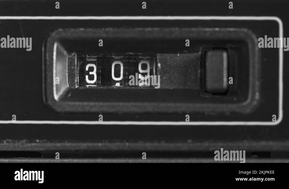 Retro 1980s Tape Recorder and Counter Time Lapse With Number on Dial ...