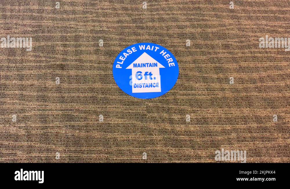 Social distancing floor sign Stock Videos & Footage - HD and 4K Video ...