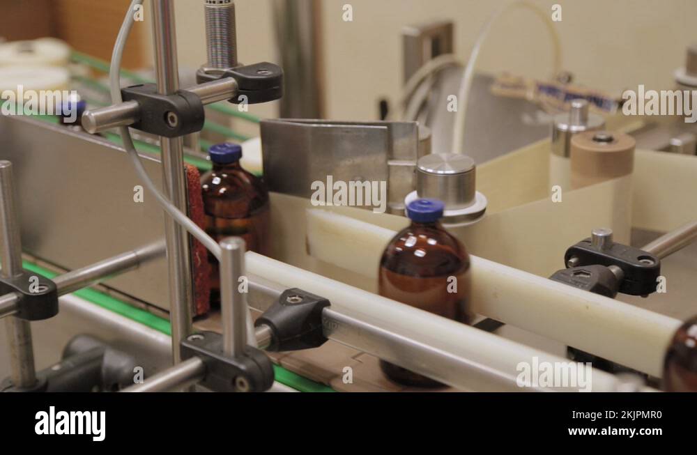 Brown medical vials are labeled. Medical vials with medicine on the ...