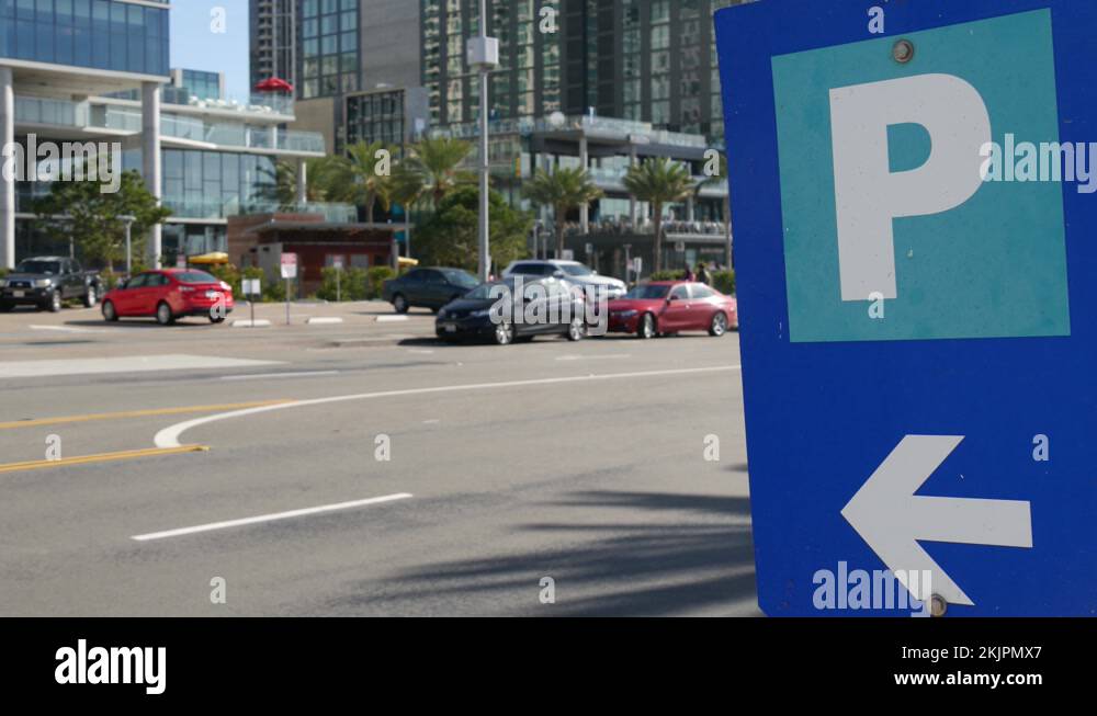 Parking lot sign as symbol of traffic difficulties and transportation ...