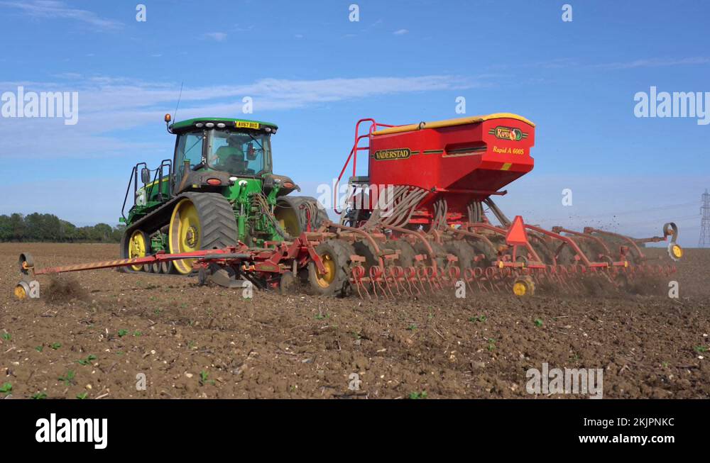 Tractor sowing seeds seed drill Stock Videos & Footage - HD and 4K ...