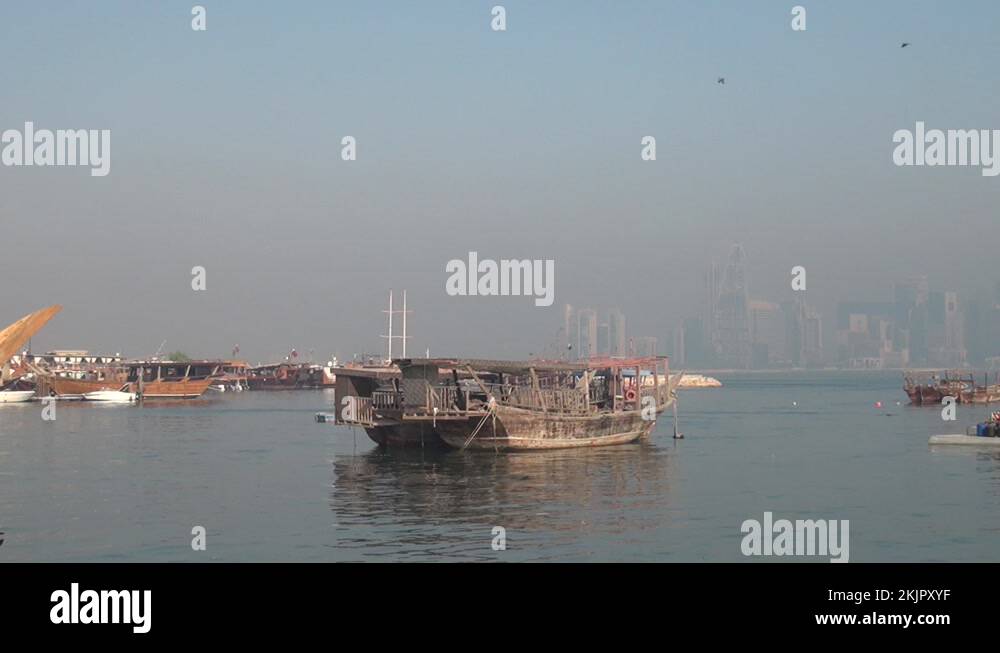 Summer day video of Doha city in Qatar Stock Video Footage - Alamy