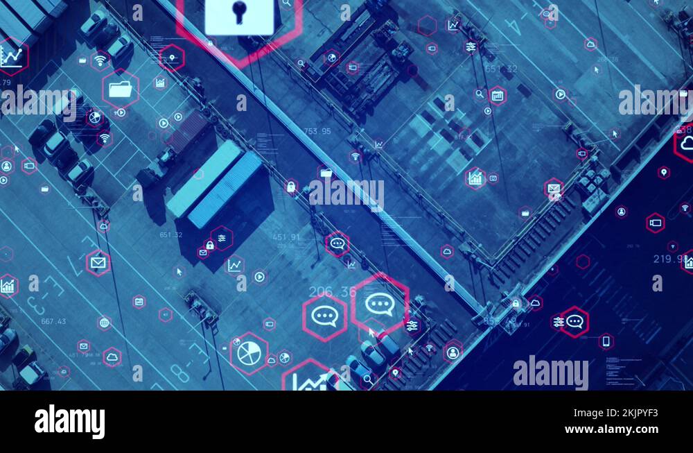 Smart city and communication network concept. 5G. IoT (Internet of ...