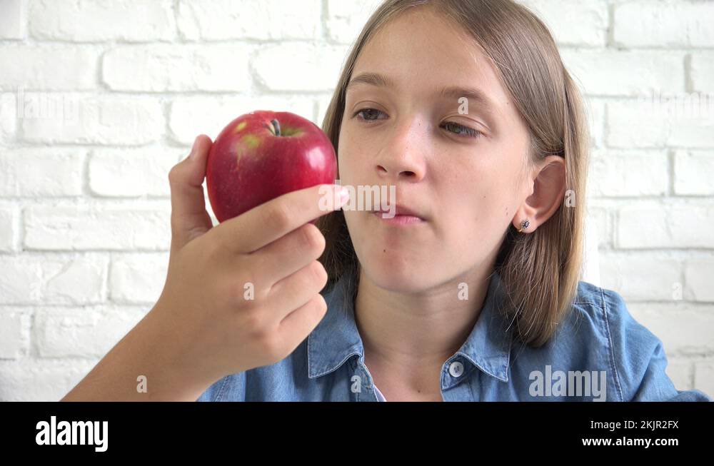 Girl kid child apple biting eating Stock Videos & Footage - HD and 4K ...