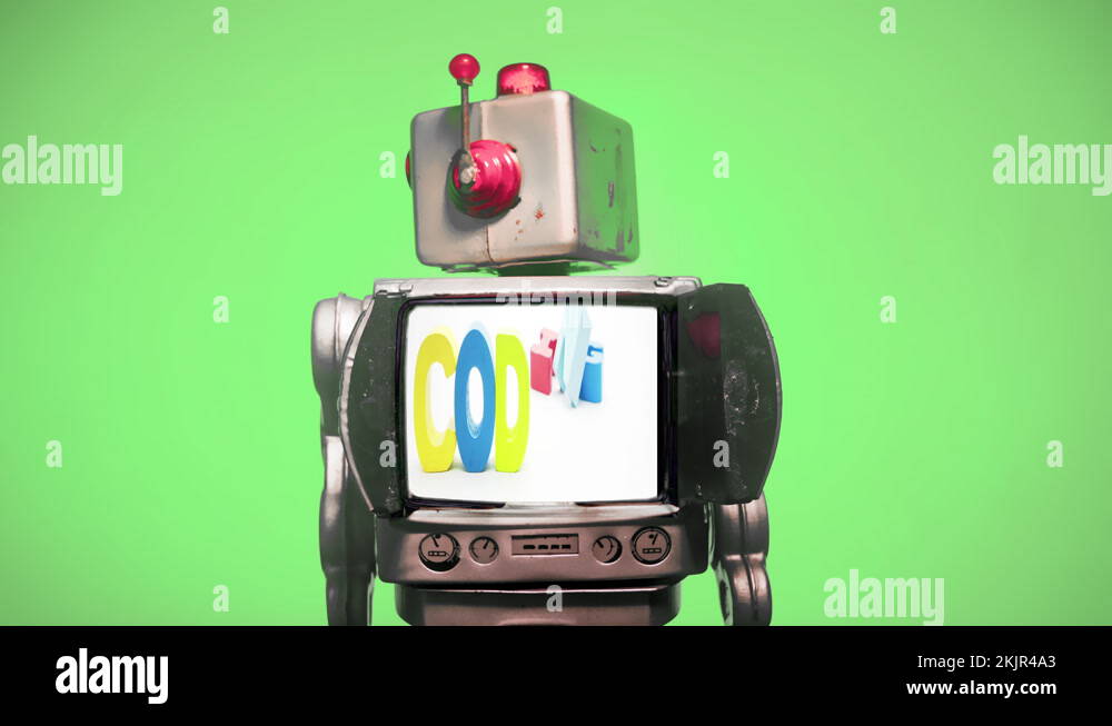 robot green screen coding Stock Video Footage - Alamy