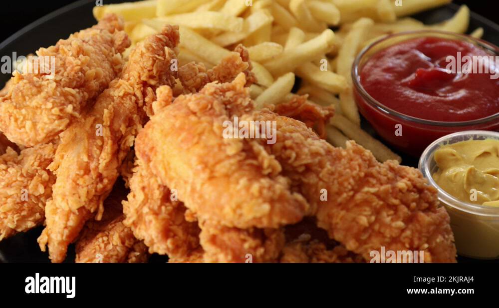 Crispy fried chicken tenders Stock Videos & Footage - HD and 4K Video ...