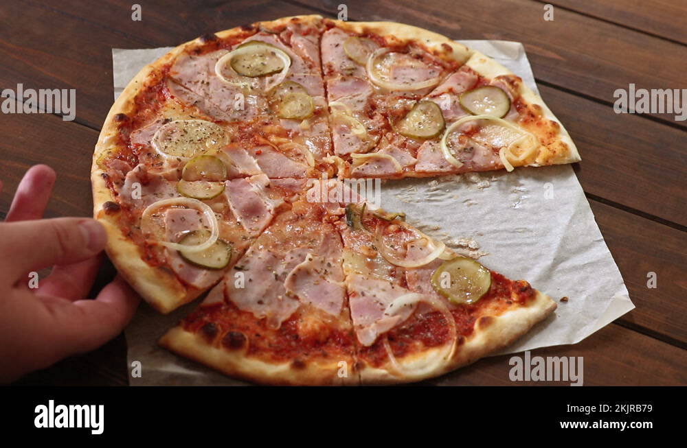 Pepperoni slices mozzarella cheese tomato sauce pizza Stock Videos ...