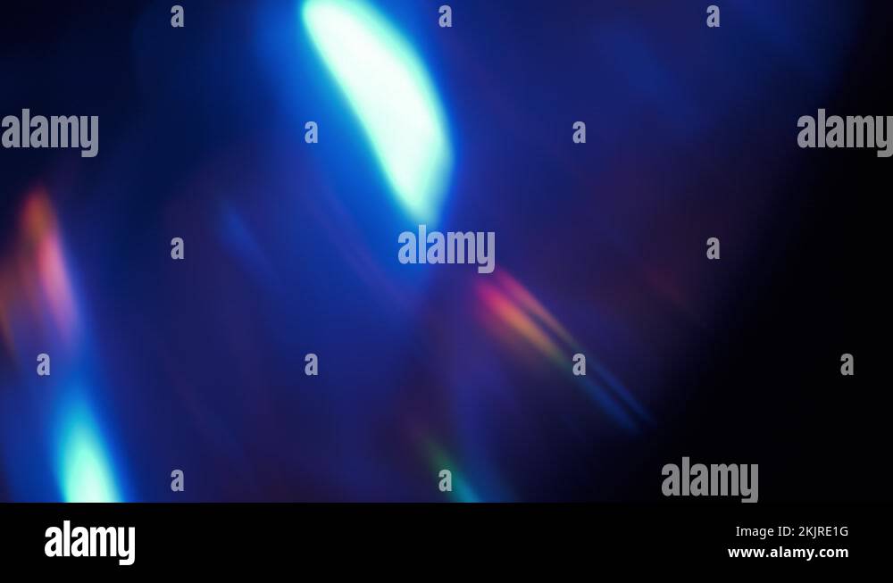 Prism Rainbow Light Flares Overlay on Black Background Stock Video ...