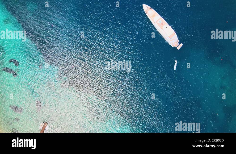 Korčula Bay Top Down Reveal 4K HDR Stock Video Footage - Alamy