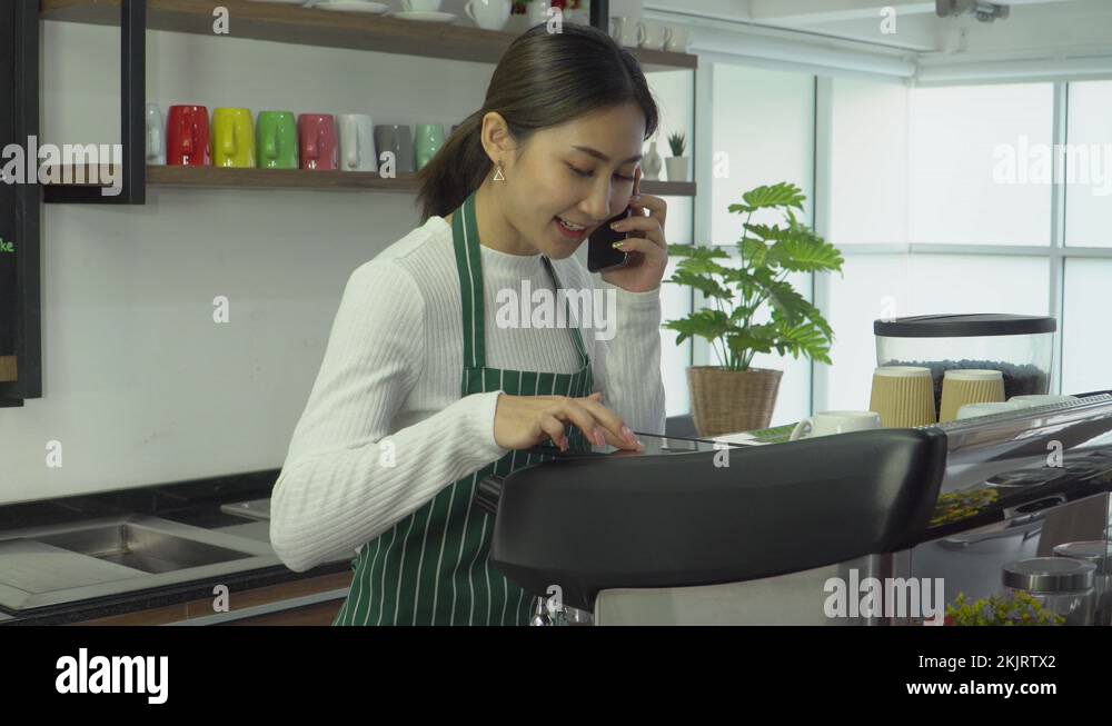 Coffee shop owner talking customer Stock Videos & Footage - HD and 4K ...