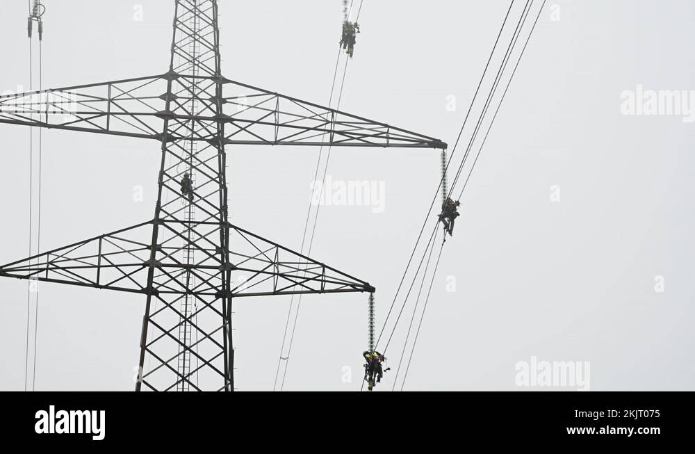 Group of workers on an iron tower Stock Videos & Footage - HD and 4K ...