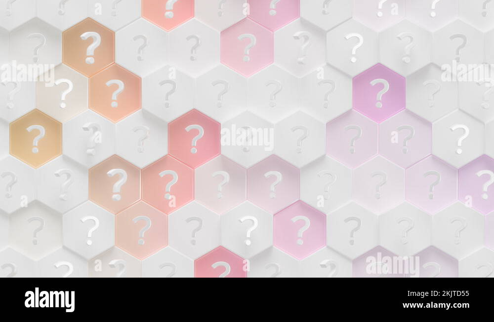 Question Marks Hexagon Surface Loop 1 Multicolor 3 Stock Video Footage ...