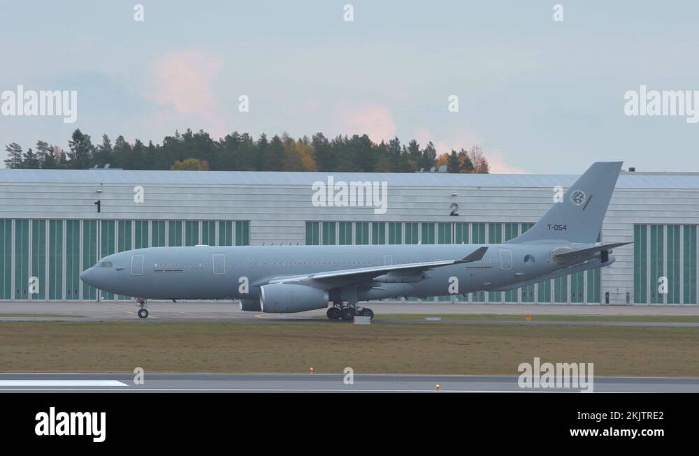 military aircraft nato multi role tanker airbus a330 taxing passing ...