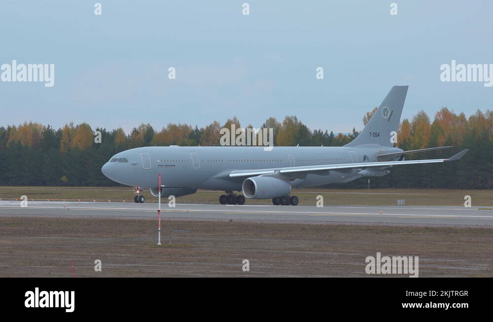 military aircraft nato multi role tanker airbus a330 line up runway ...
